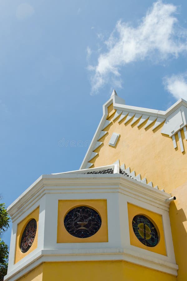 Yellow Colonial Church stock photo. Image of outdoors - 44069528