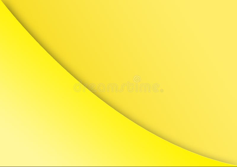 Yellow Color Background with Curved Line Cutting Across Stock Image ...