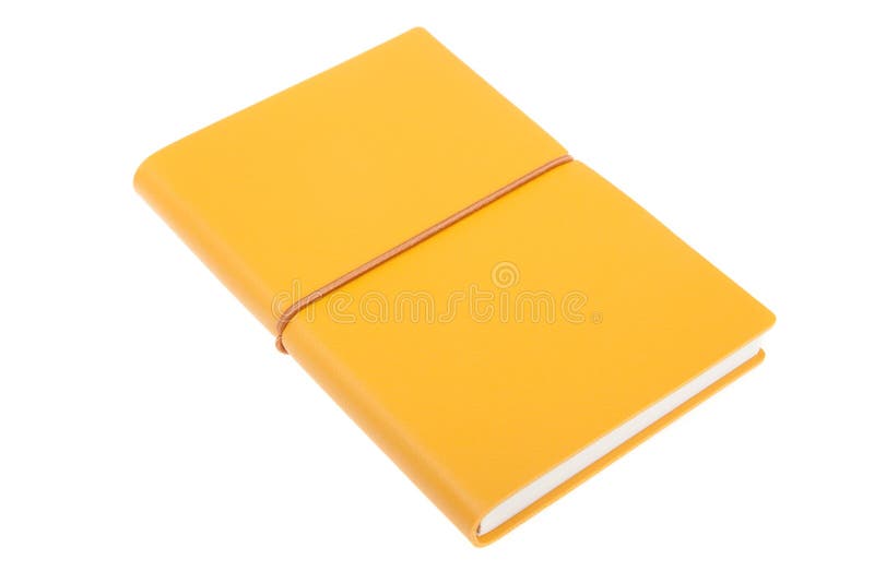 Yellow Color Cover Note Book Isolated. Sketch Book. Diary Notebook in ...