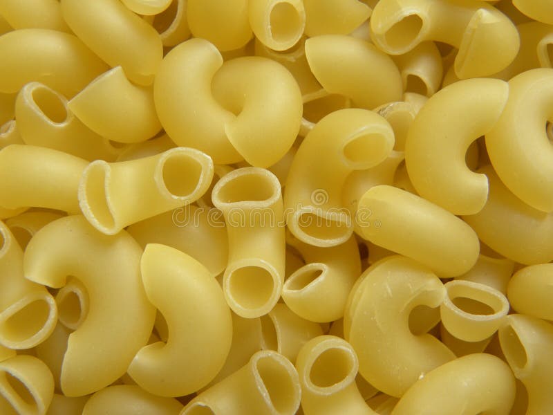Yellow Color Dry Elbow Macaroni Stock Image - Image of color, close ...