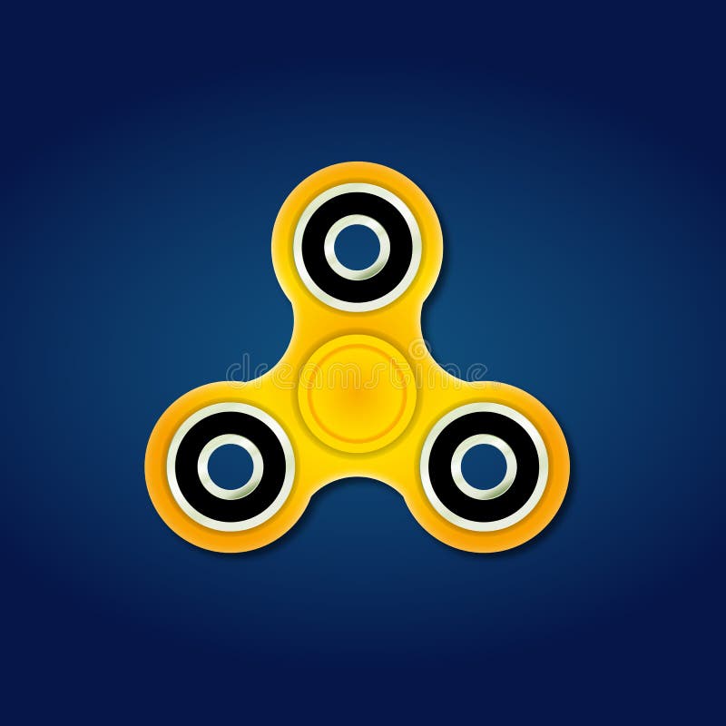 Yellow Color Fidget Spinner Toy Vector Stock Vector - Illustration of ...
