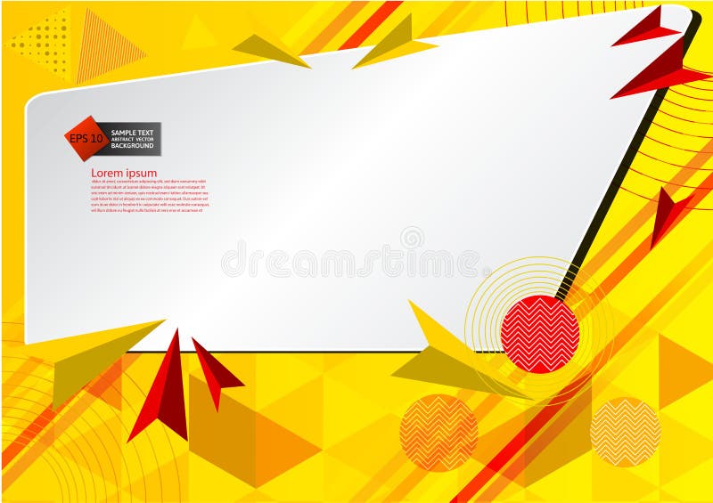 Yellow Color Geometric Abstract Background Vector Illustration with ... Yellow Color Geometric Abstract Background Vector Illustration with ...