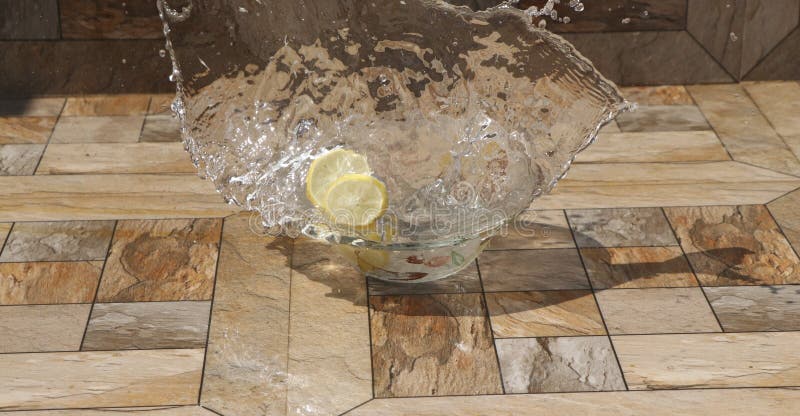 Yellow Color Lemon Water Splash Stock Image - Image of texture, lemon ...