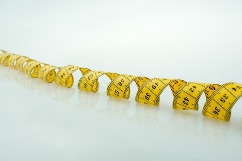 Yellow Color Measuring Tape Stock Photo - Image of tape, sewing: 145710246