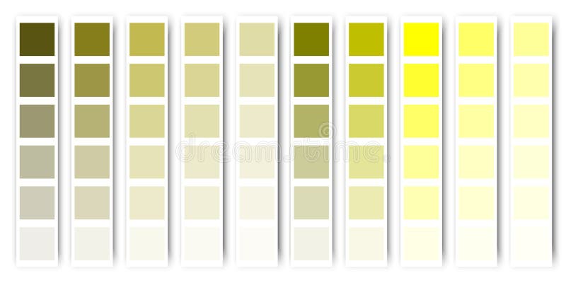 Yellow Color Palette. Yellow Pastel Tone Texture. Vector Illustration ...