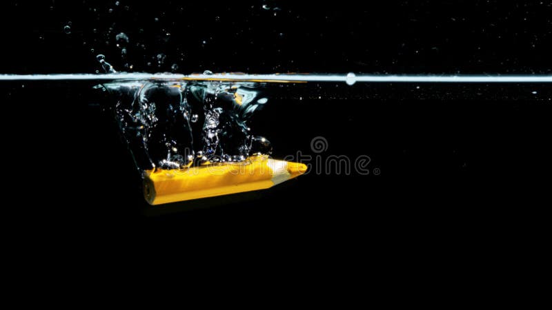 Color Pencil Drop in To Water Stock Photo - Image of pink, tool: 246654444