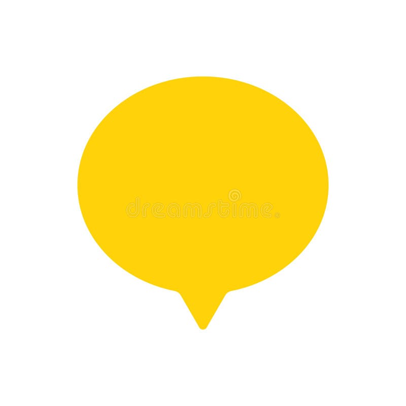 Yellow Color Speech Bubble Vector Illustration Stock Vector ...