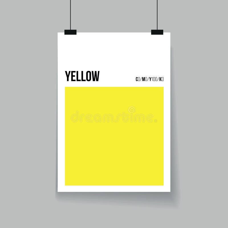 Yellow Color Template CMYK Poster Stock Vector - Illustration of style ...
