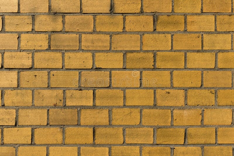 Yellow Colored Clinker Brick Wall and Facade, Facing Brick. Yellow ...