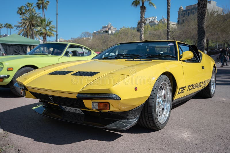 Yellow Colored De Tomaso Pantera GTS Editorial Photo - Image of model ...