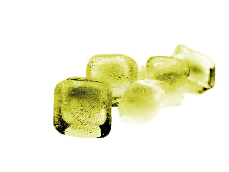 Yellow Colored Ice Cube stock photo. Image of colored - 8072734