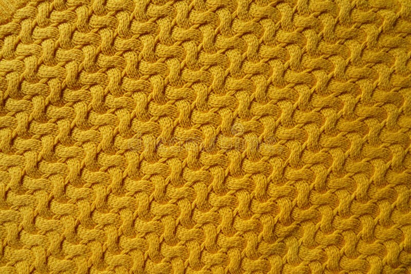 Yellow Colored Knitted Wool Texture. Stock Photo - Image of cloth ...