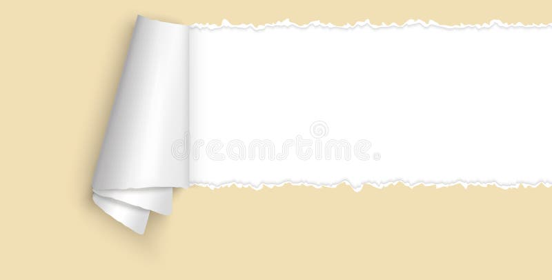 Ripped Open Paper with Space for Text Stock Vector - Illustration of ...