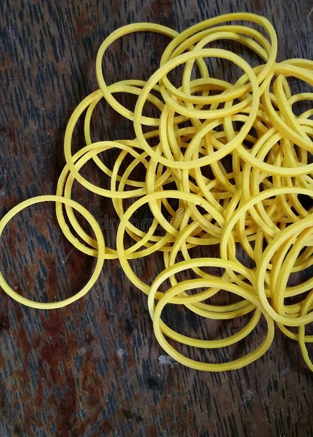 Yellow Colors of Plastic Band Stock Photo - Image of yellow, circle ...