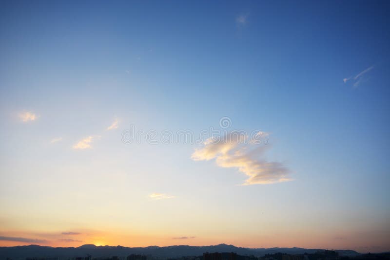 Yellow colors sunset sky stock image. Image of forest - 68744721
