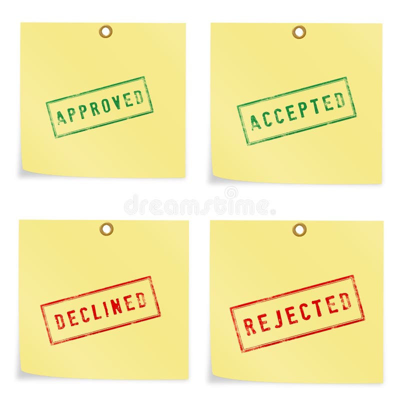 Yellow Notes Paper with Stamps Stock Illustration - Illustration of ...