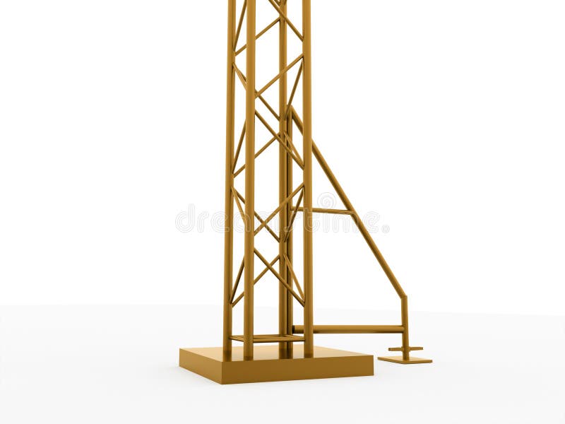 Yellow Column Metal Construction Isolated Stock Illustration ...