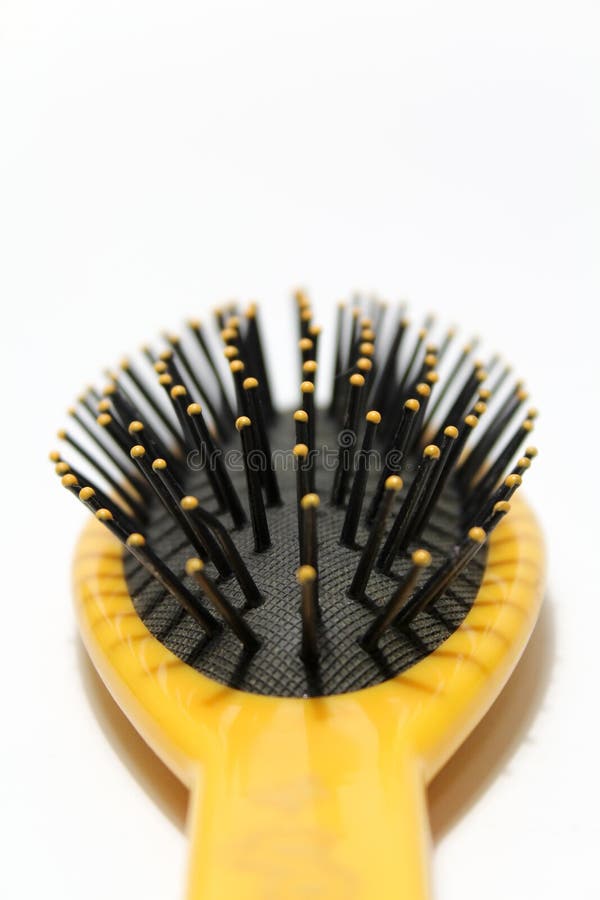 Yellow comb stock photo. Image of makeup, equipment, isolated - 38100388