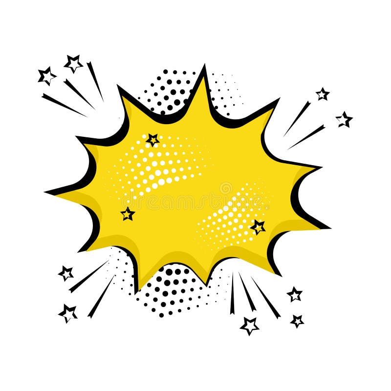 Yellow Comic Bubble for Your Text. Comic Sound Effects in Pop Art Style ...