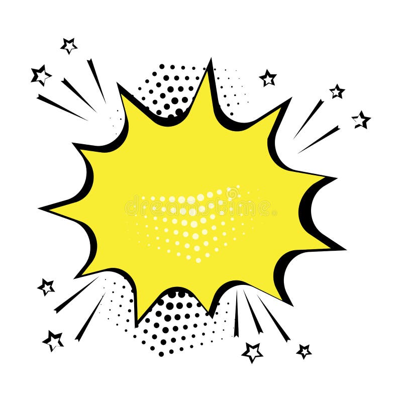 Yellow Comic Bubble for Your Text. Vector Illustration Stock ...