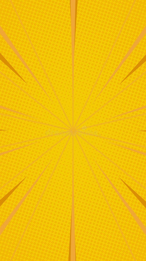 Yellow Comic Vertical Background with Bold Lines in Pop Art Style, Nice ...