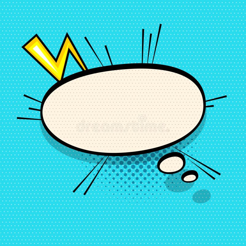 Yellow Comics Speech Bubble for Text Stock Vector - Illustration of ...