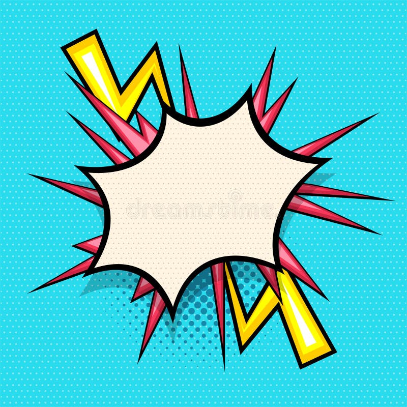 Yellow Comics Speech Bubble for Text Stock Vector - Illustration of ...