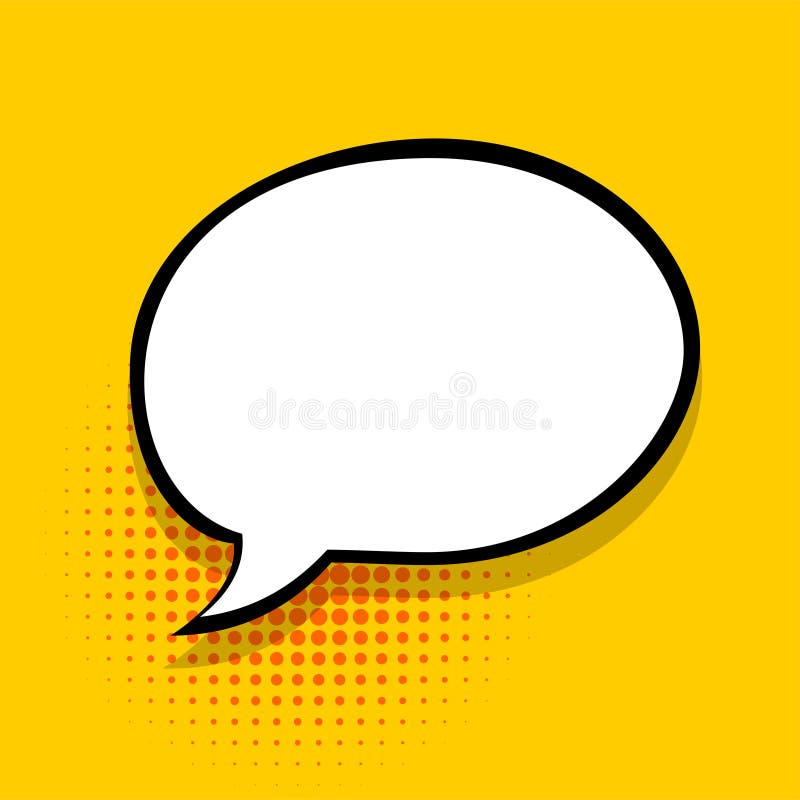 Yellow Comics Speech Bubble for Text Stock Vector - Illustration of ...