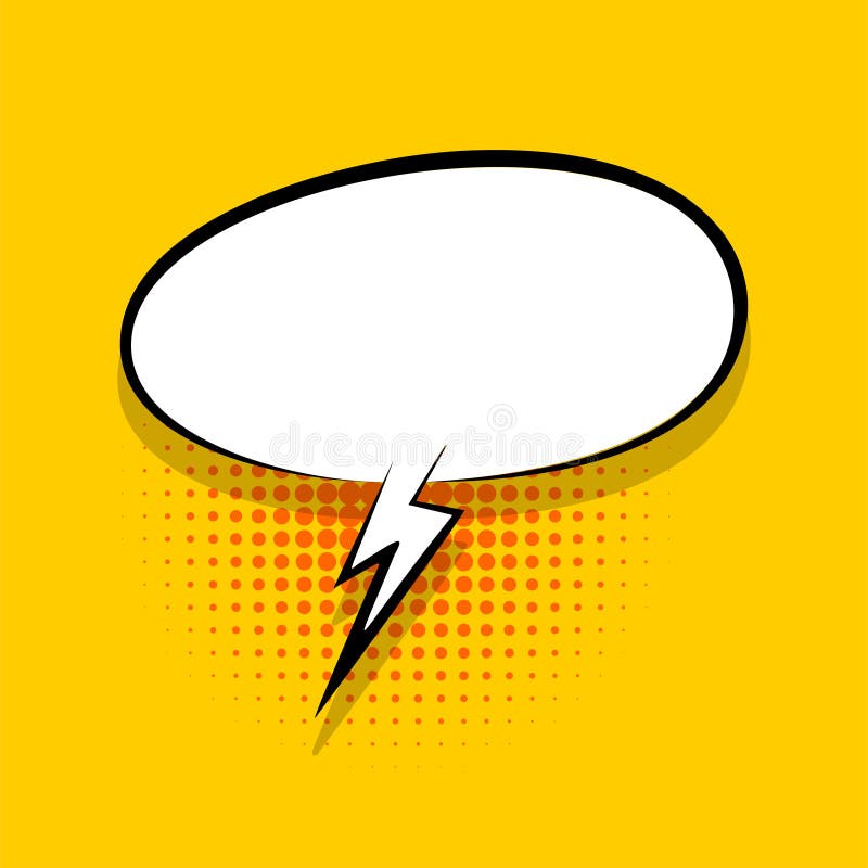 Yellow Comics Speech Bubble for Text Stock Vector - Illustration of ...