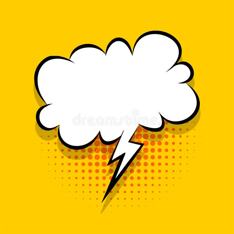 Yellow Comics Speech Bubble for Text Stock Vector - Illustration of ...
