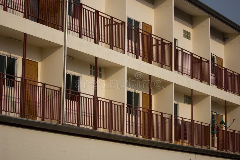 Yellow Commercial Building in Out of Date Design Stock Photo - Image of ...