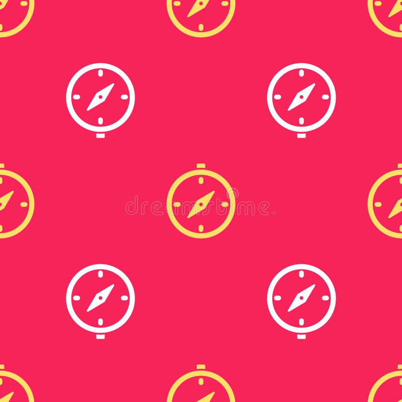 Yellow compass stock vector. Illustration of graphic, chart - 1219538