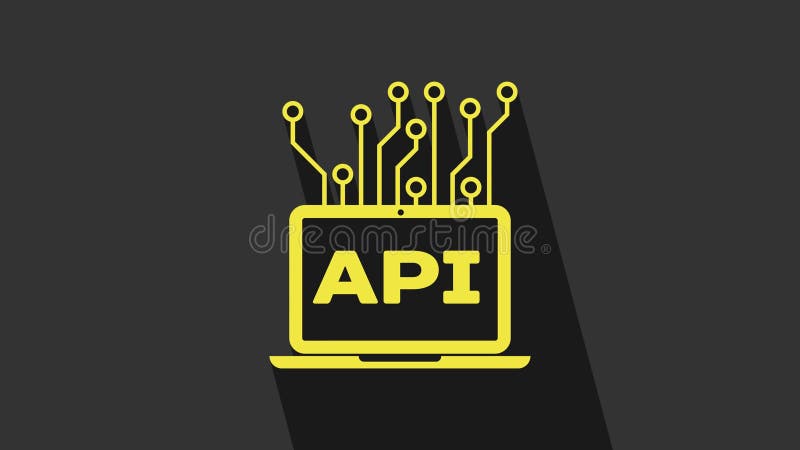 Yellow 3d Computer Chip with Connections and Signals. AI Computer Processor Background Stock ...