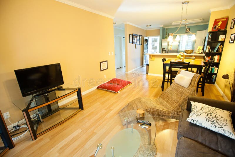 Yellow condo stock image. Image of apartment, decorate - 35335763