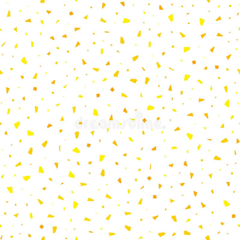 Yellow Confetti Isolated. Abstract Gold Parts. Stock Illustration ...