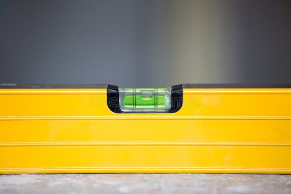 Yellow Construction Bubble Level Stock Image - Image of measurement ...