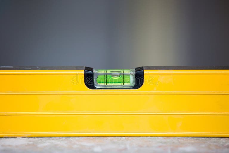 Yellow Construction Bubble Level Stock Image - Image of measurement ...