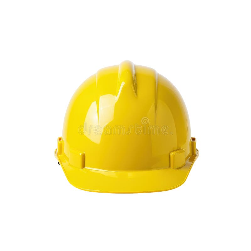Yellow Construction Hard Hat Safety Helmet Front View Isolated Design ...