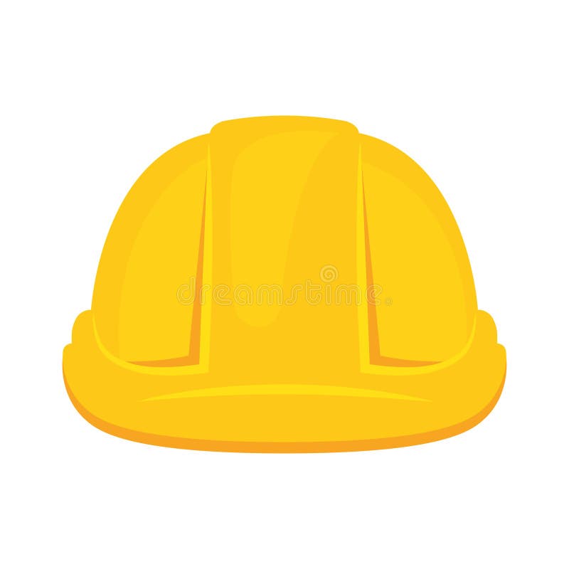 Yellow Construction Helmet Isolated Icon. Vector Illustration Stock ...