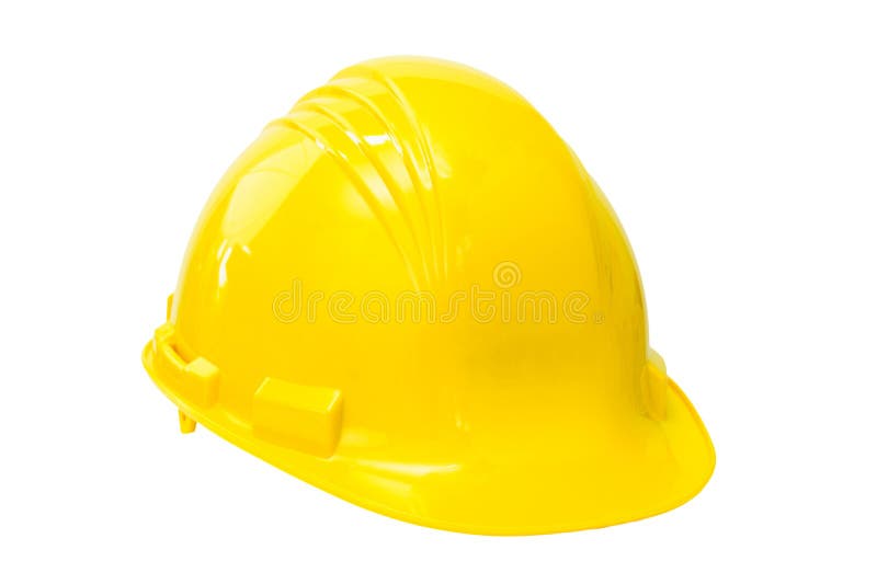 Yellow Construction Helmet Isolated on White Background Stock Image ...