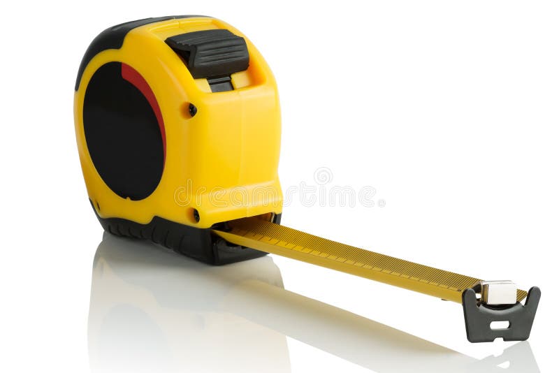 Yellow Construction Measuring Tape Stock Image - Image of background ...