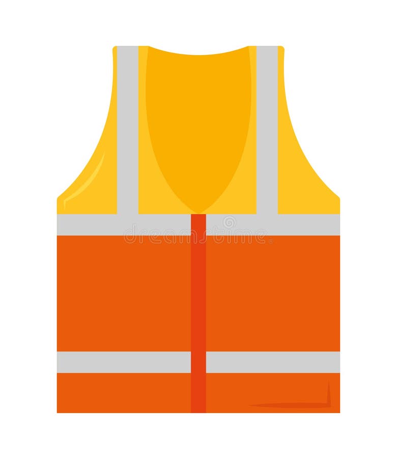 Yellow Construction Vest Uniform Stock Illustration - Illustration of ...