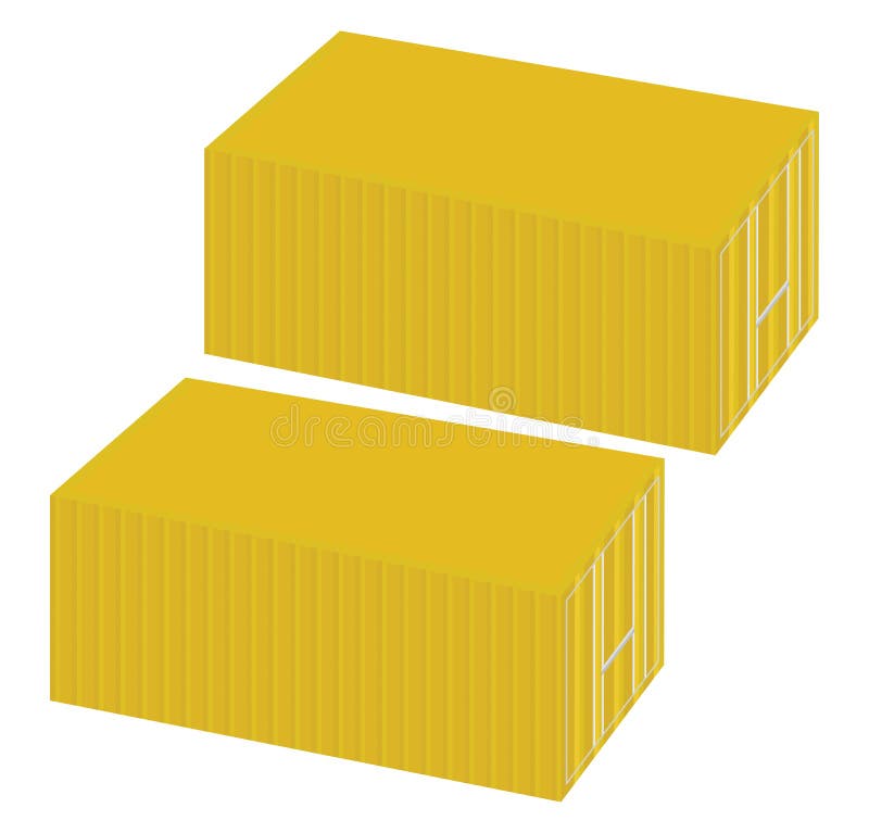 Yellow Container Truck Cargo Freight Extreme Closeup. Generative AI ...