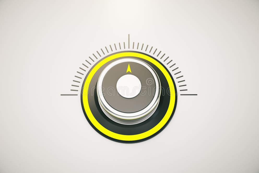 Yellow control button stock illustration. Illustration of future - 67438366