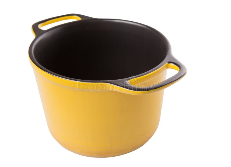 Yellow Cooking Pot I stock image. Image of household - 37050227