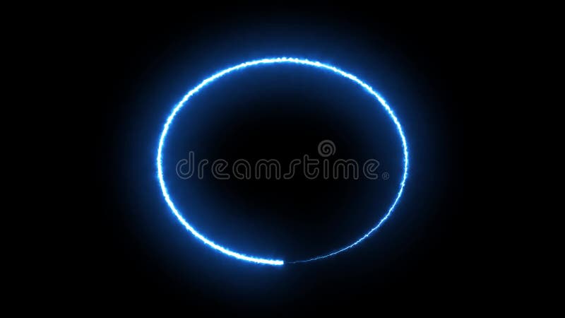 Yellow Core Neon Light Glow Circle Frame. Stock Video - Video of energy ...