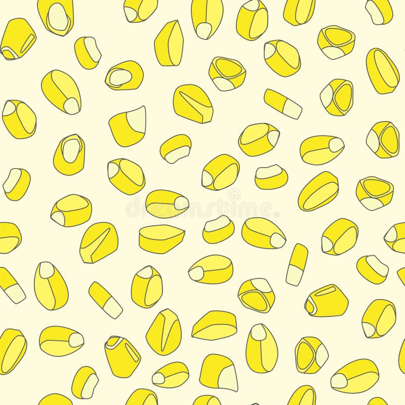 Yellow corn seed stock vector. Illustration of fresh - 91440750