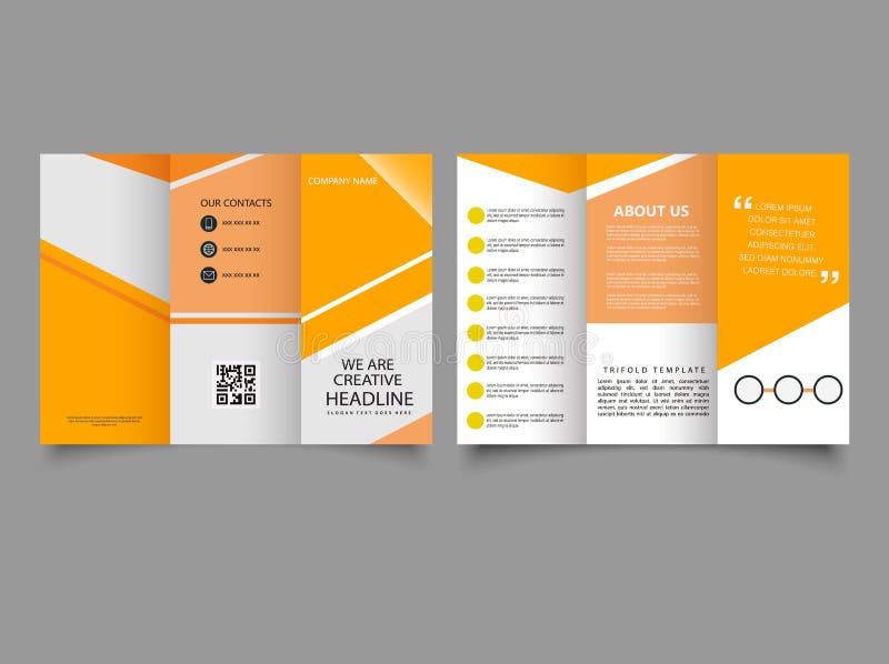 Corporate Trifold Brochure. Tri Fold Brochure Template Design Stock ...