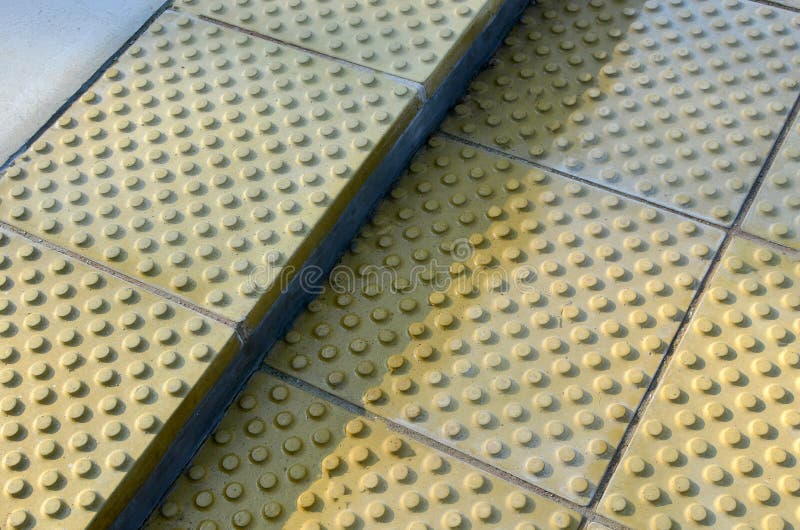Yellow Corrugated Pavement Tile, Background Image Stock Image - Image ...