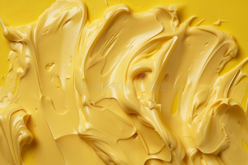 Yellow Cosmetic Cream Background Forming a Wavy Pattern Stock Photo ...